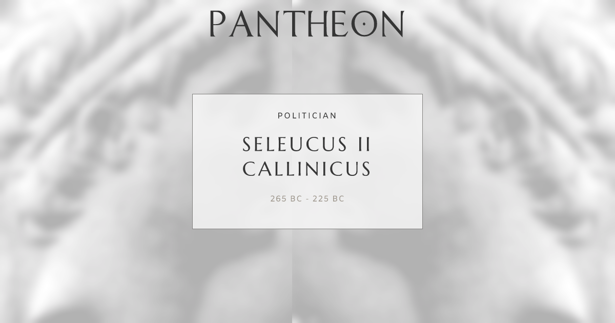 Seleucus II Callinicus Biography | Pantheon