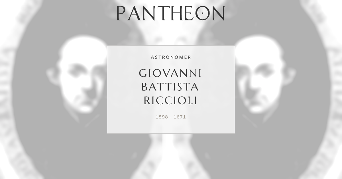 Giovanni Battista Riccioli Biography | Pantheon
