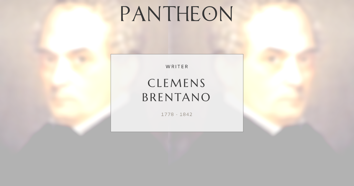 Clemens Brentano Biography | Pantheon