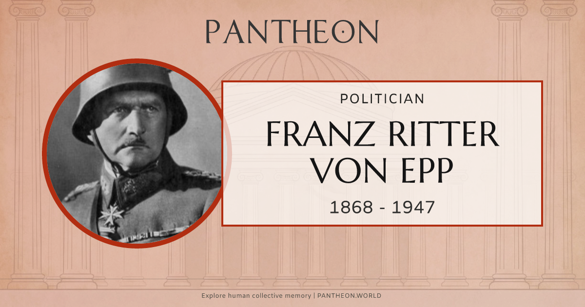Franz Ritter von Epp Biography | Pantheon