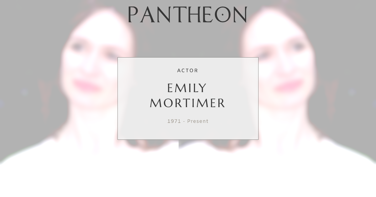 Emily Mortimer Biography | Pantheon