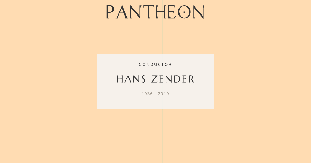 Hans Zender Biography | Pantheon