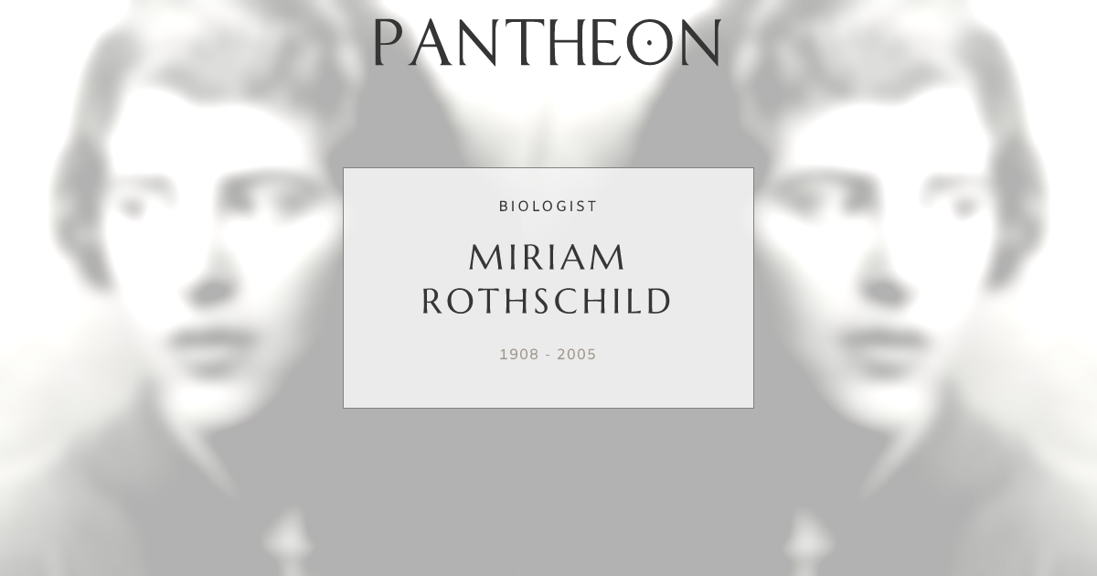 Miriam Rothschild Biography | Pantheon