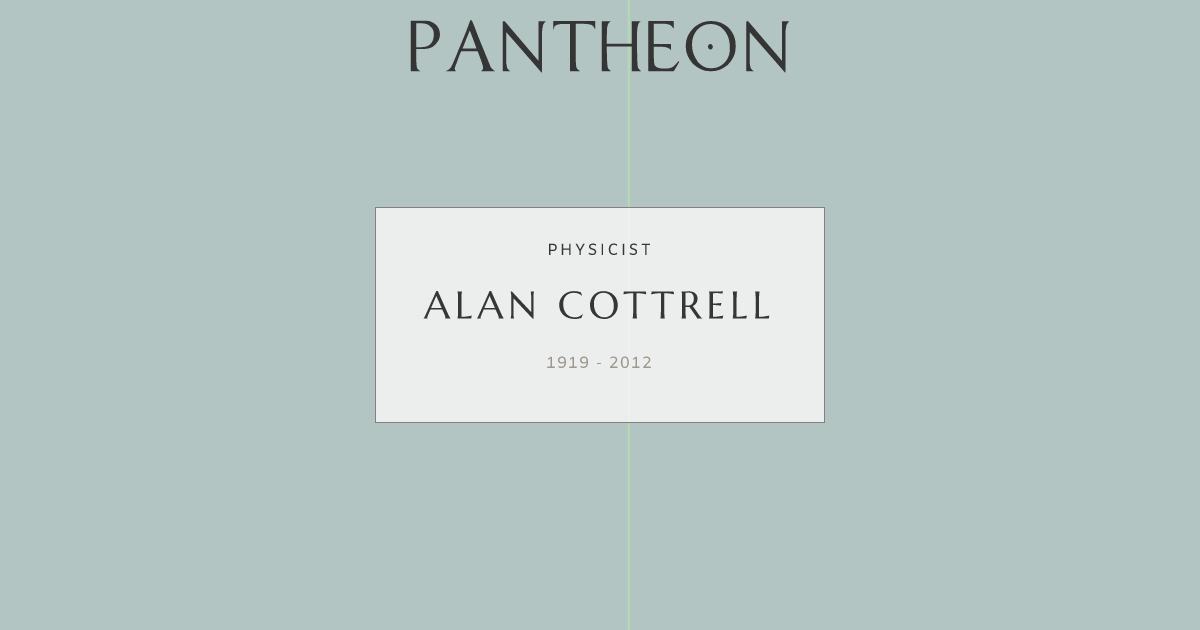 Alan Cottrell Biography | Pantheon