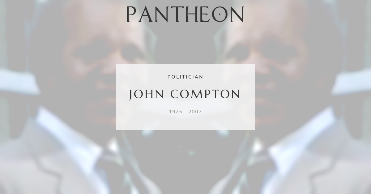 John Compton Biography | Pantheon