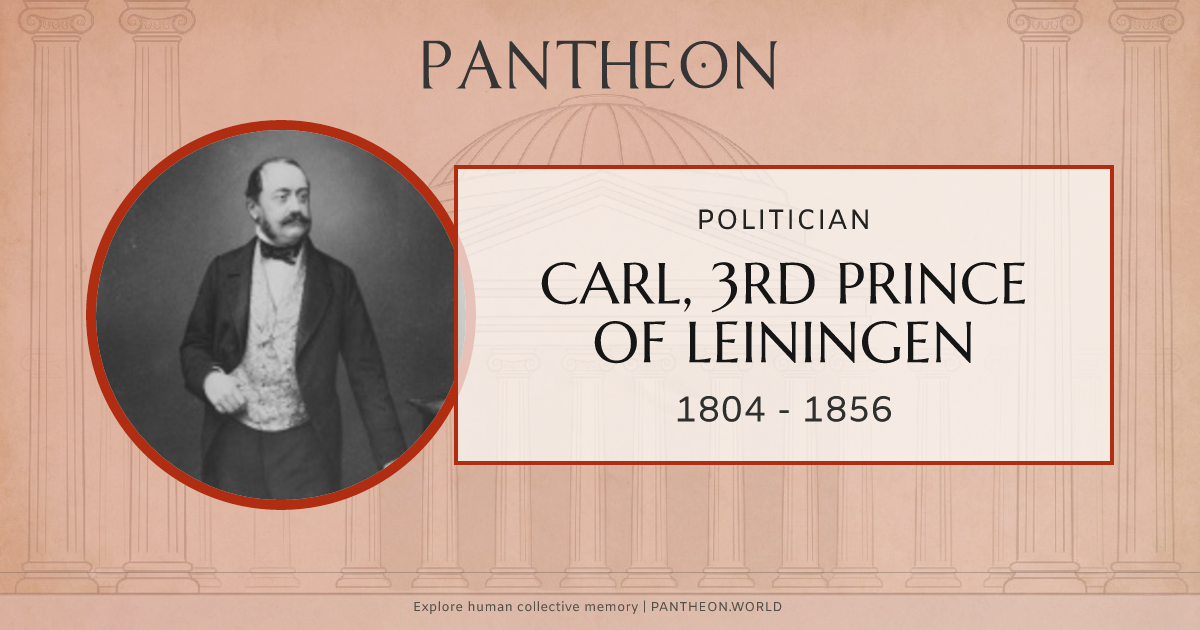 Carl, 3rd Prince of Leiningen Biography | Pantheon