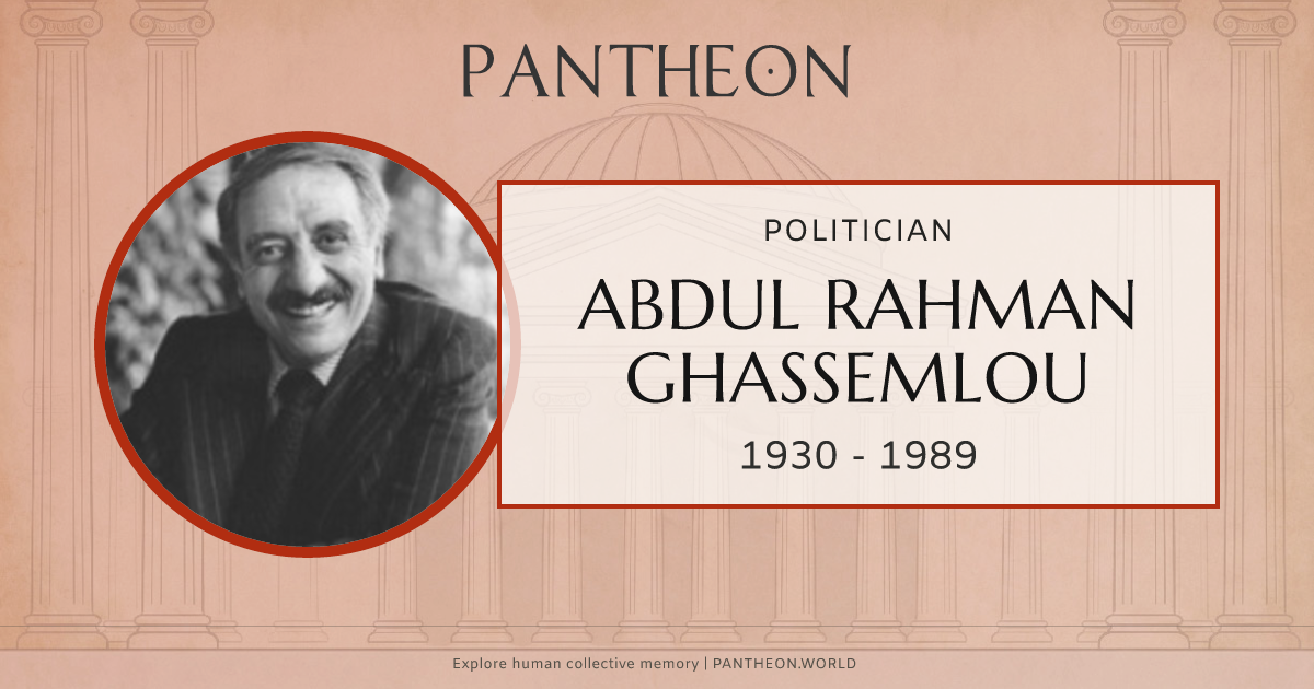 Abdul Rahman Ghassemlou Biography | Pantheon