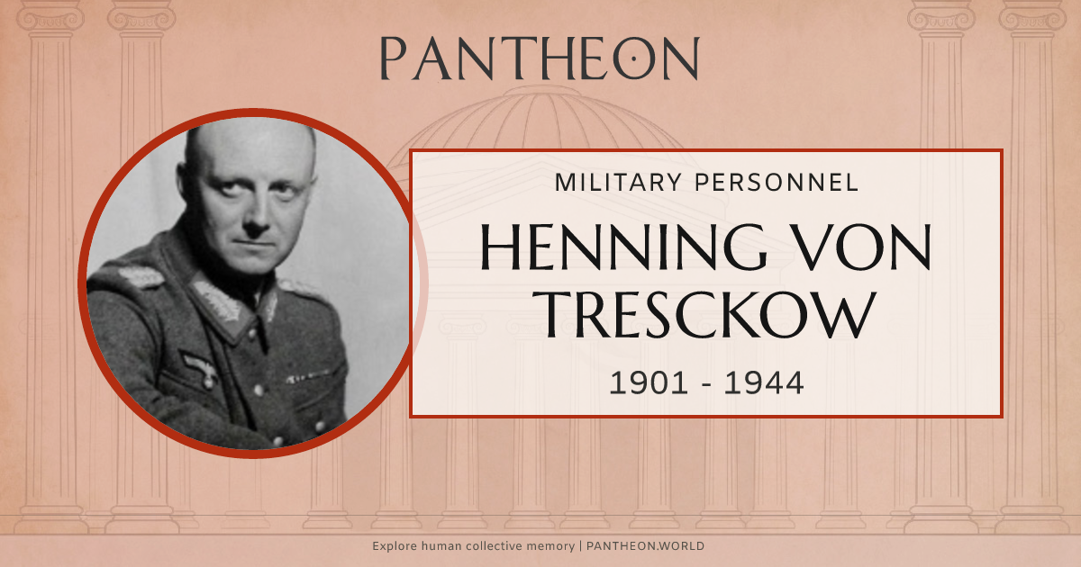 Henning von Tresckow Biography | Pantheon