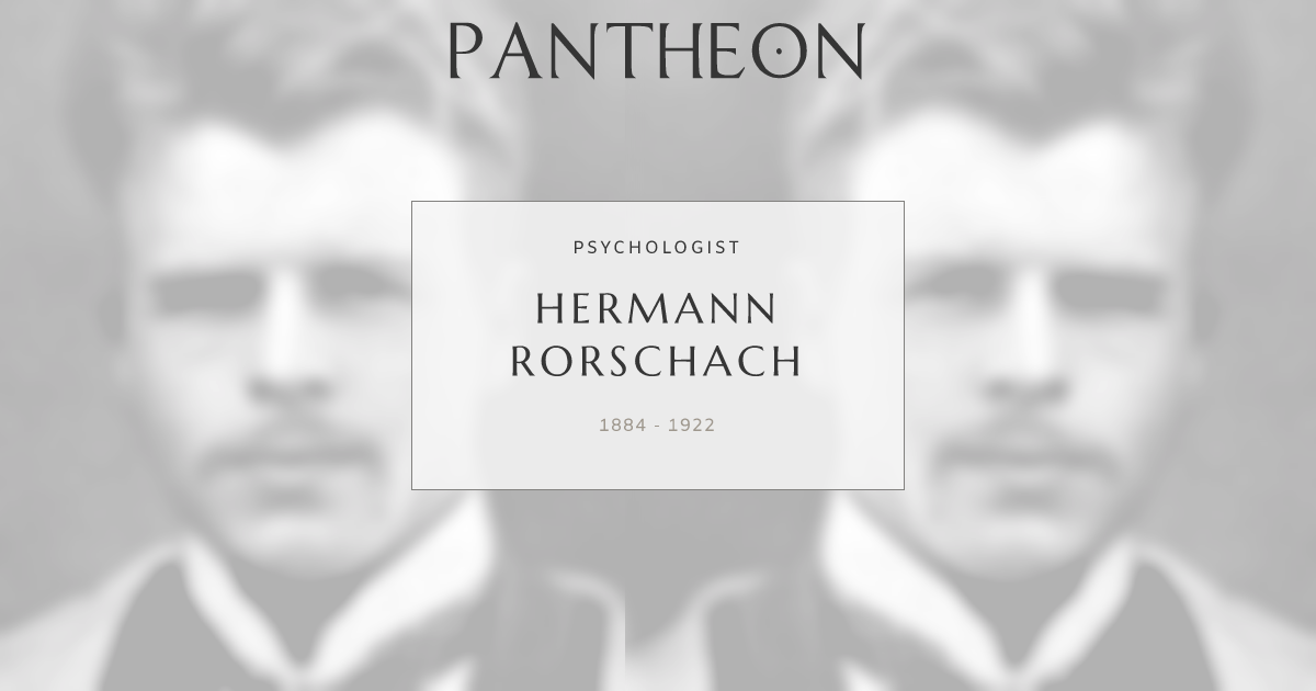 Hermann Rorschach Biography | Pantheon