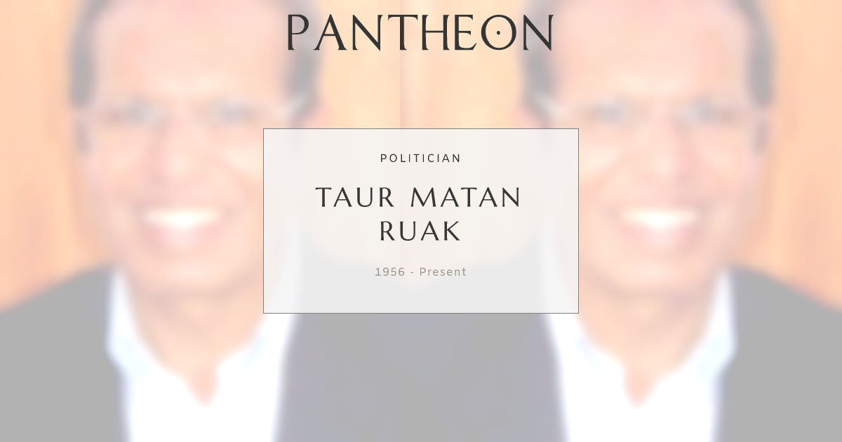 Taur Matan Ruak Biography | Pantheon