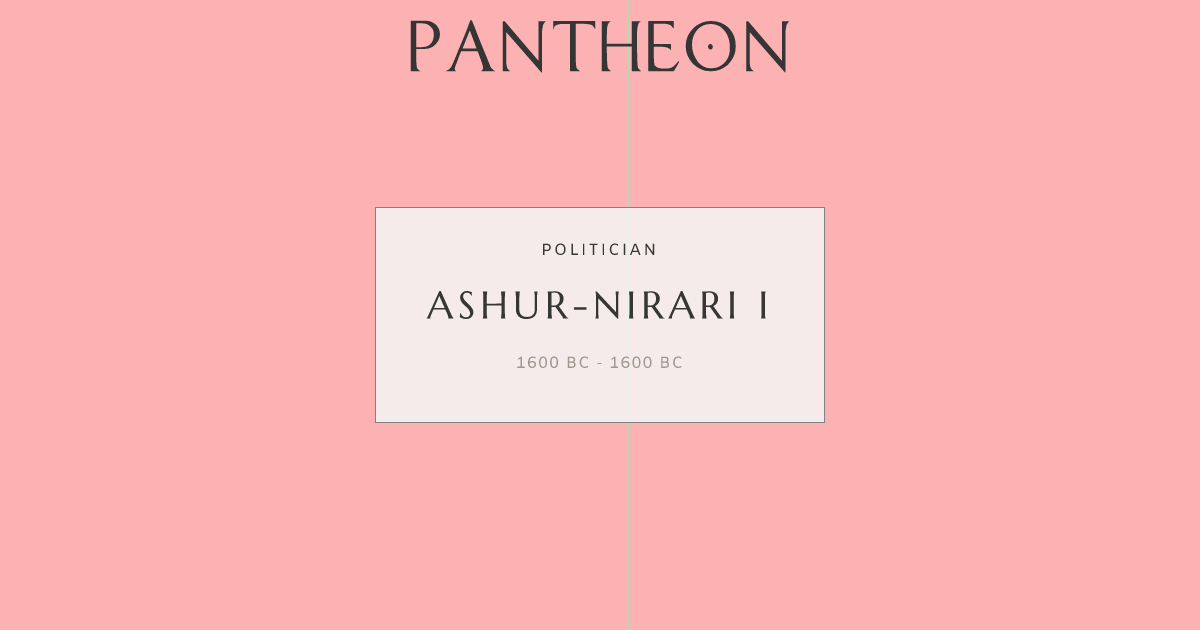 Ashur-nirari I Biography | Pantheon