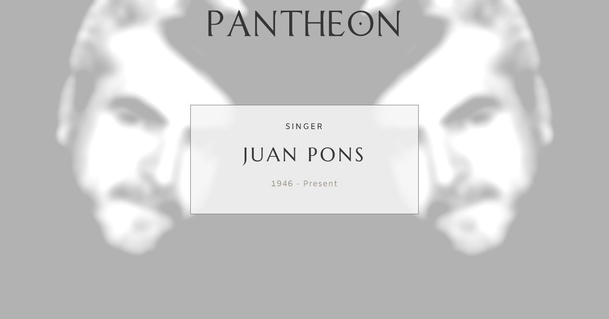 Juan Pons Biography | Pantheon