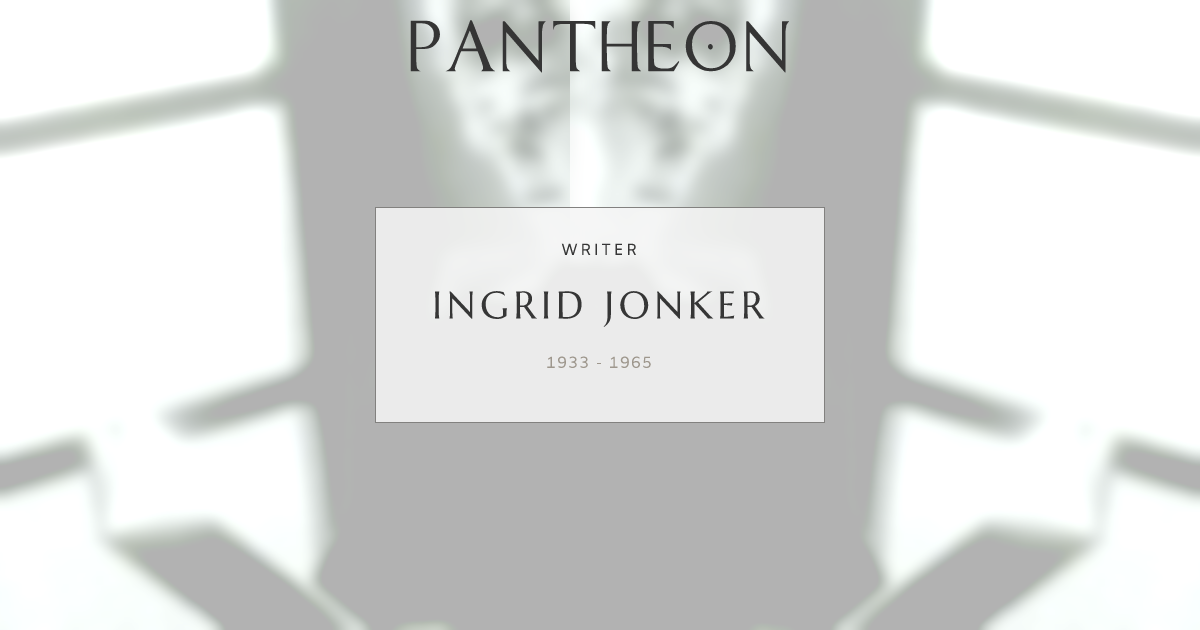 Ingrid Jonker Biography | Pantheon
