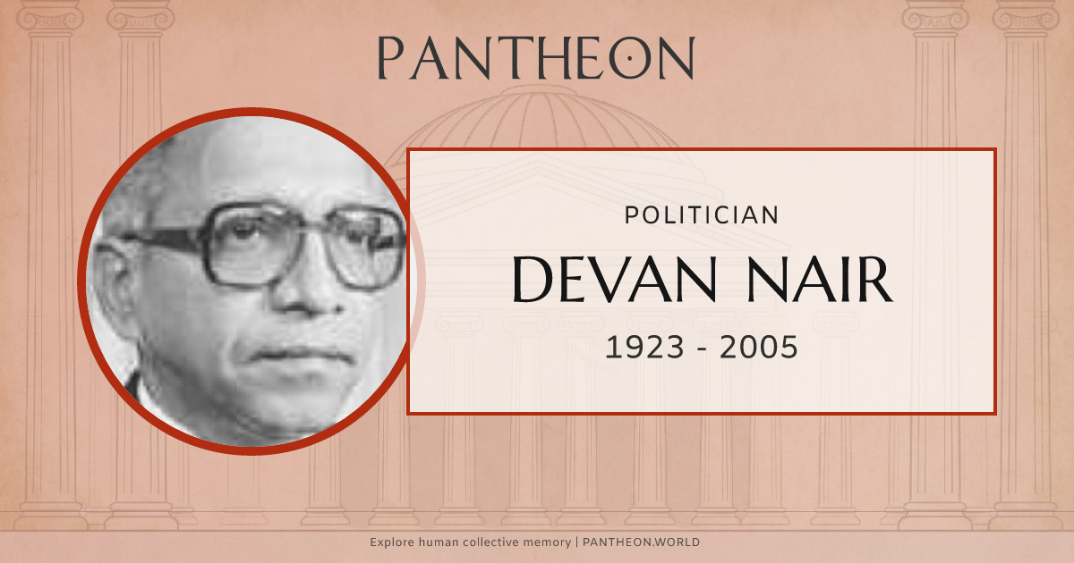 Devan Nair Biography | Pantheon