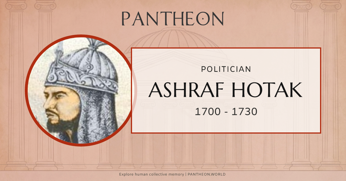 Ashraf Hotak Biography | Pantheon