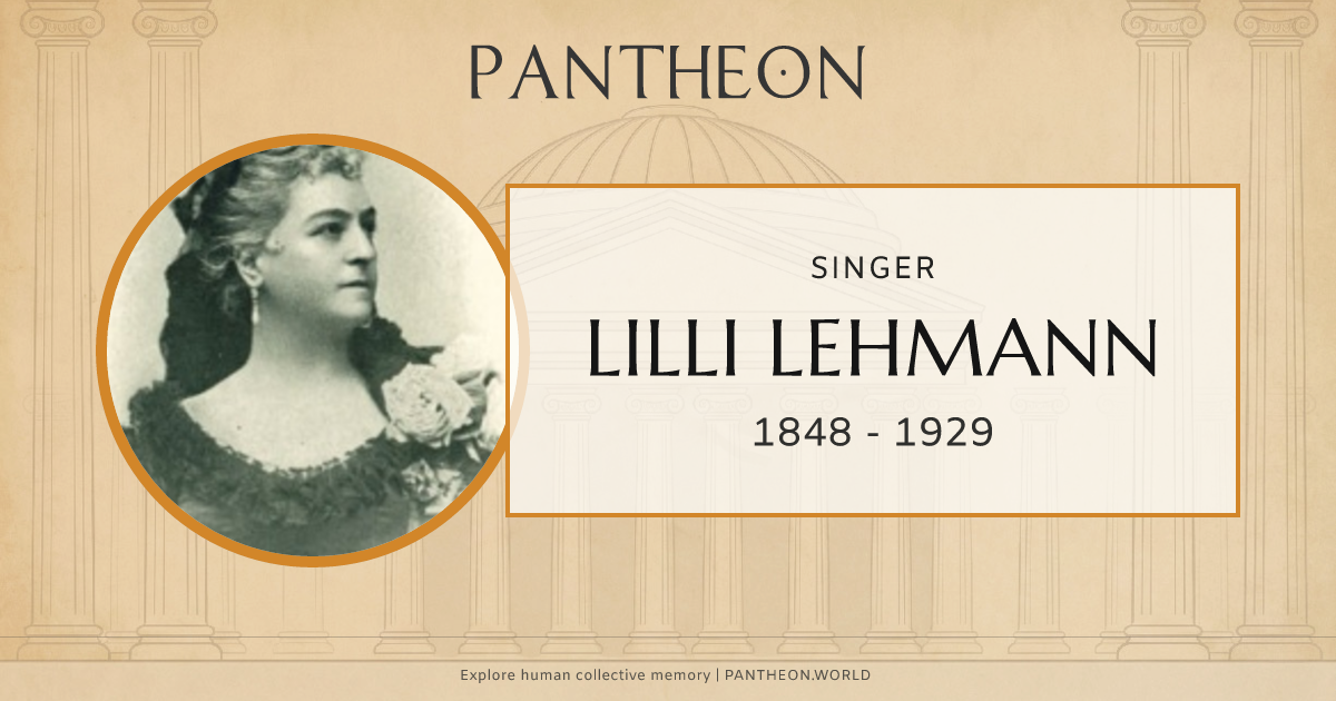 Lilli Lehmann Biography | Pantheon