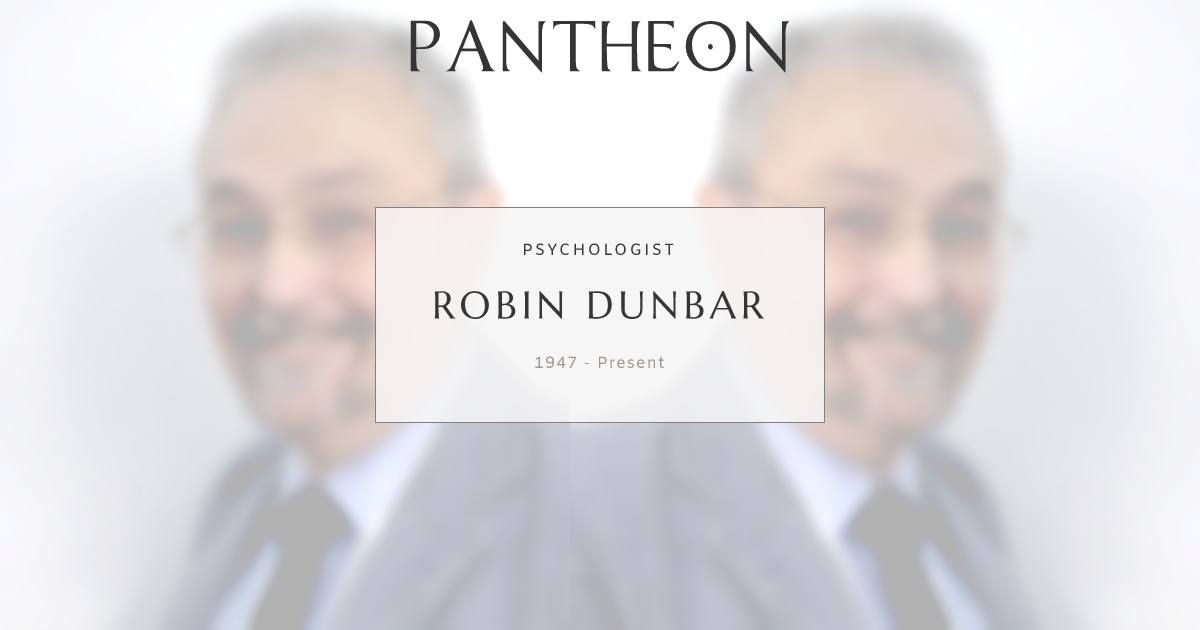Robin Dunbar Biography | Pantheon
