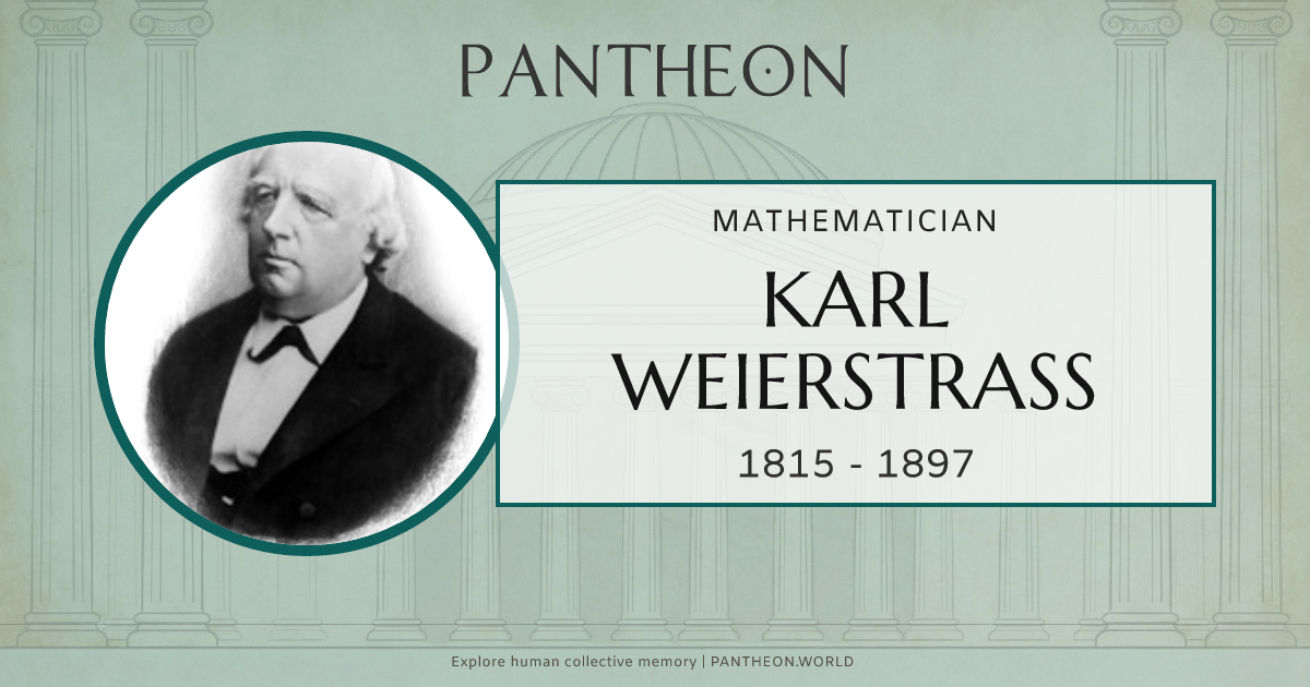 Karl Weierstrass Biography | Pantheon