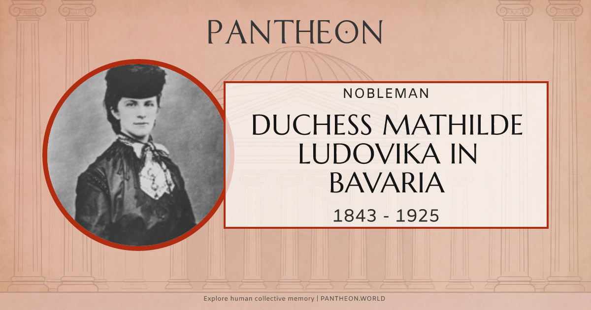 Duchess Mathilde Ludovika in Bavaria Biography | Pantheon