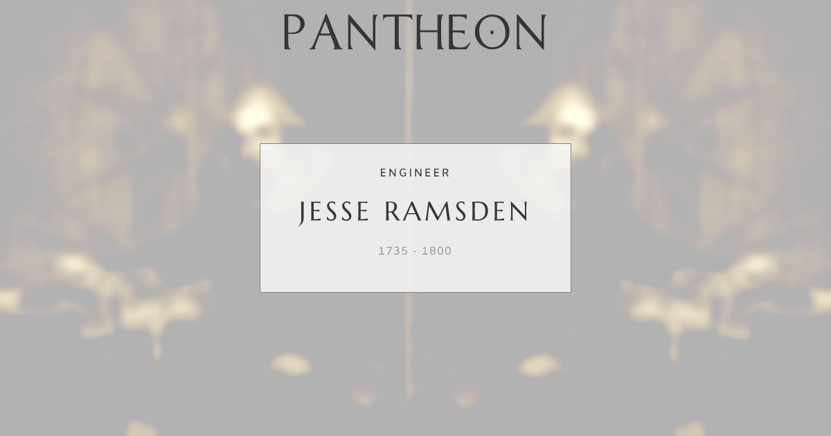 Jesse Ramsden Biography | Pantheon
