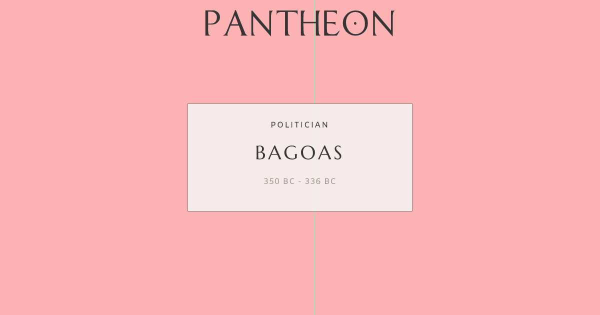Bagoas Biography | Pantheon
