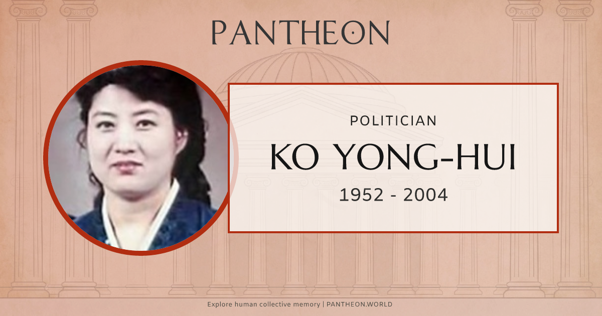 Ko Yong-hui Biography | Pantheon