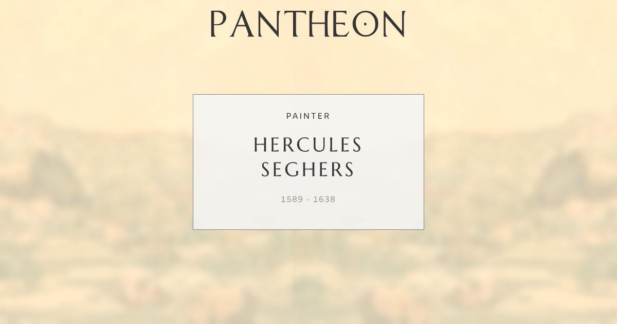 Hercules Seghers Biography | Pantheon