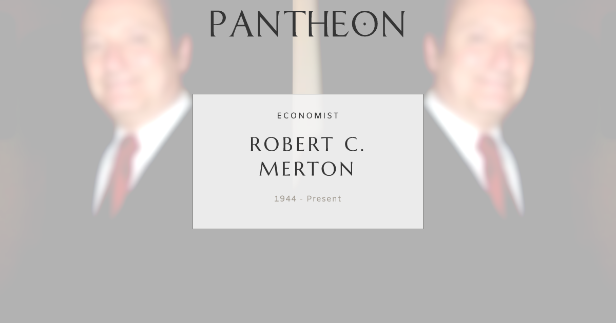 Robert C. Merton Biography | Pantheon