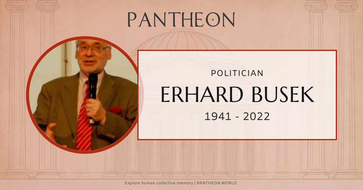 Erhard Busek Biography | Pantheon