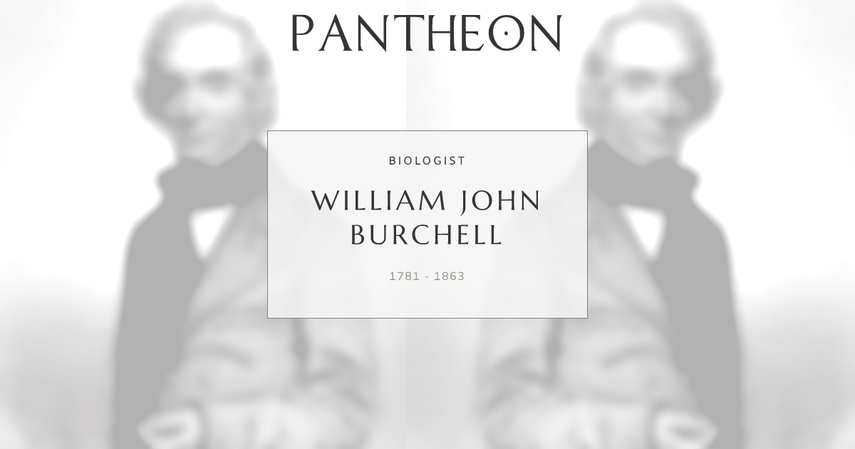 William John Burchell Biography | Pantheon