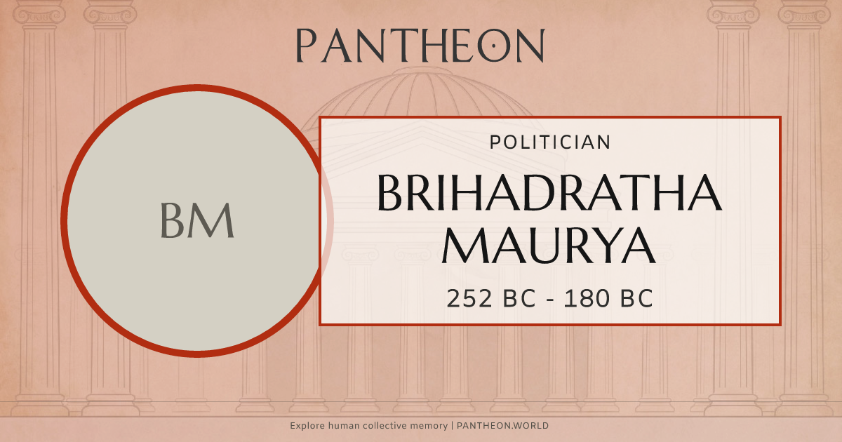 Brihadratha Maurya Biography | Pantheon