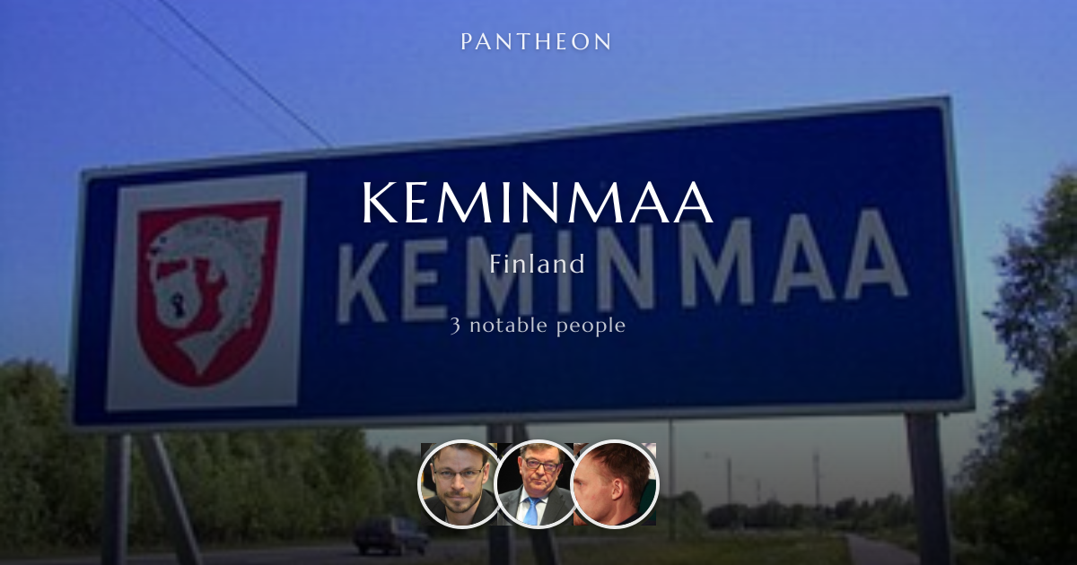 Famous People from Keminmaa, Finland | 3 Notable People | Pantheon
