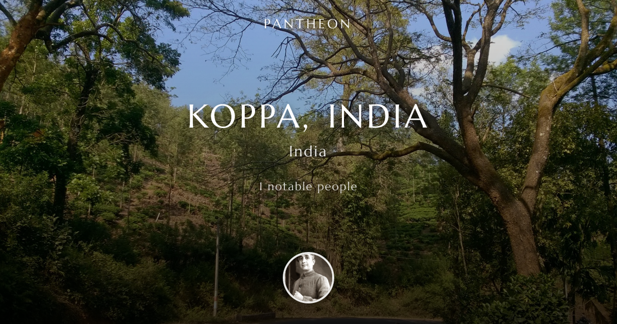 Famous People from Koppa, India, India | 1 Notable People | Pantheon